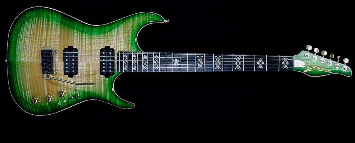 S Classic Emerald Burst Celtic Inlay | Zion Guitar Technology